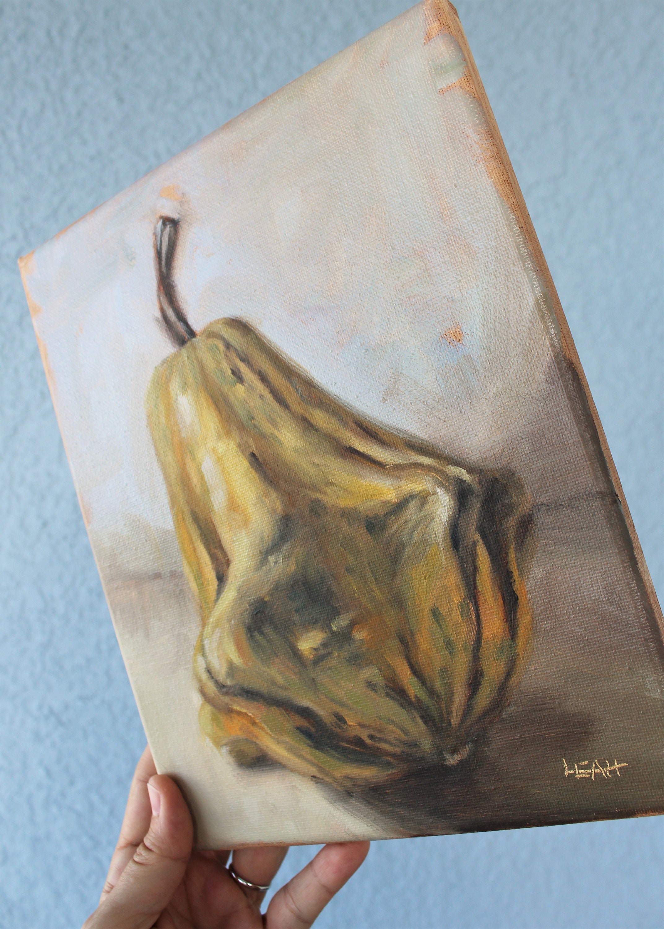Original Gourd Oil Painting, Kitchen Still Life Art, 8x10 Canvas - Etsy