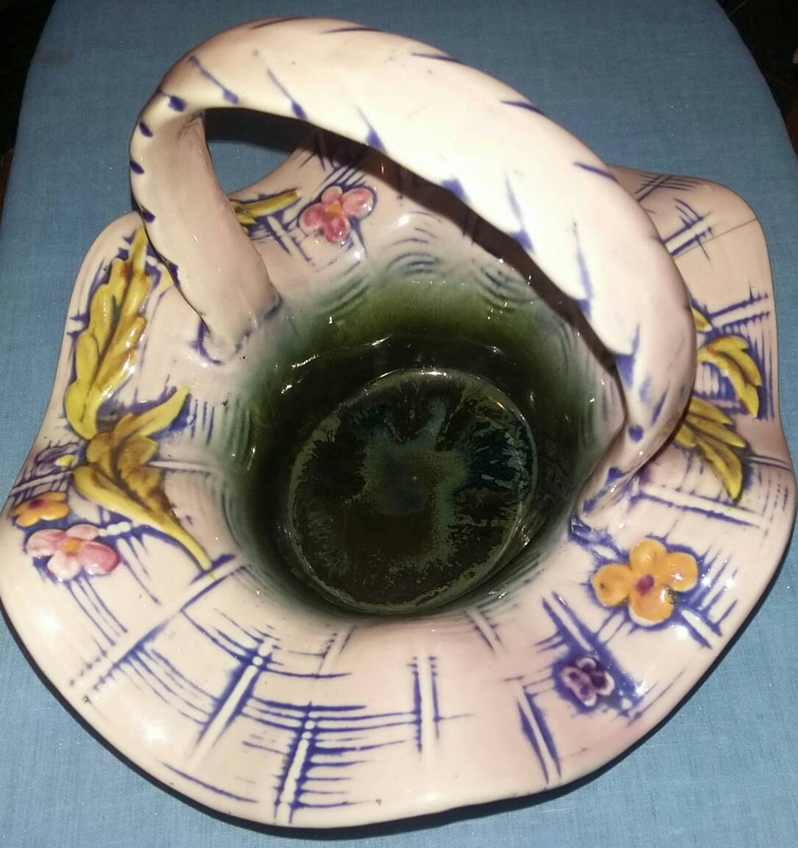 Vintage Hull Pottery. Hull Ceramic Basket Bowl. - Etsy