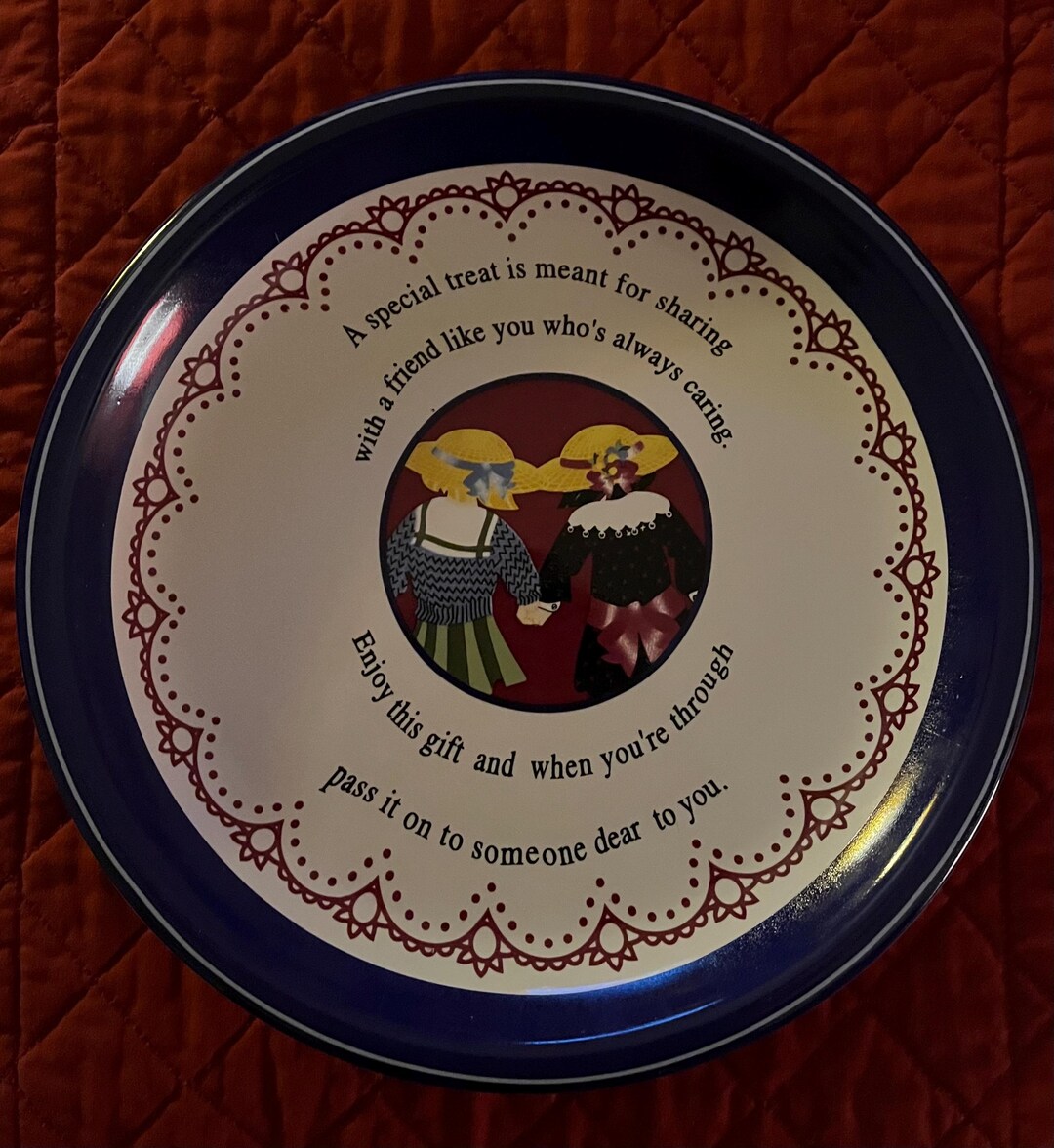 Vintage 9” Friendship Plate for Sharing Treats With a Friend - Etsy