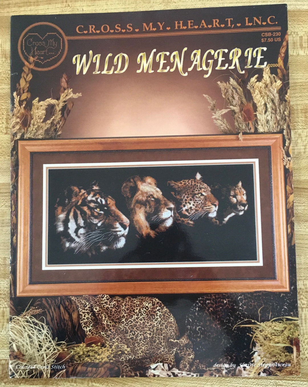 Wild Menagerie Cross Stitch Pattern by Cross My Heart Inc 2000 Designer ...