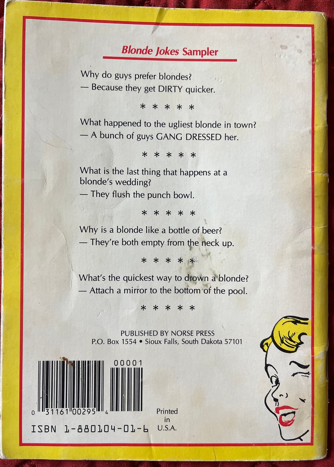 Blonde Jokes by Red “blondie” Stangland 1991 - Etsy