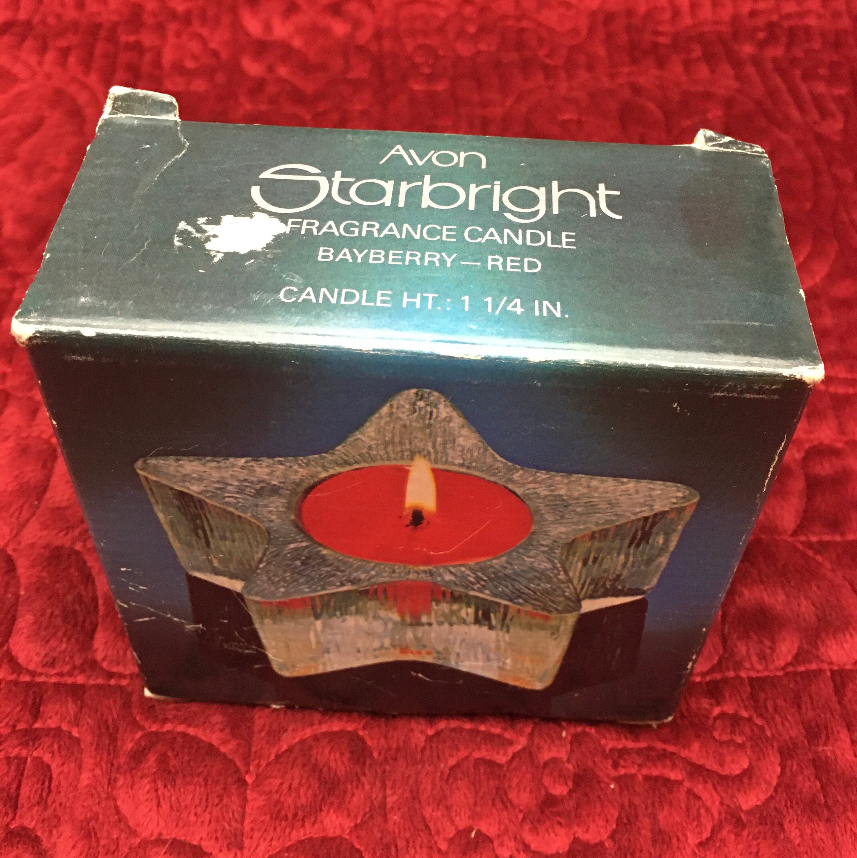 Avon Starbright Vintage Candle Bayberry Red 1980s - Etsy