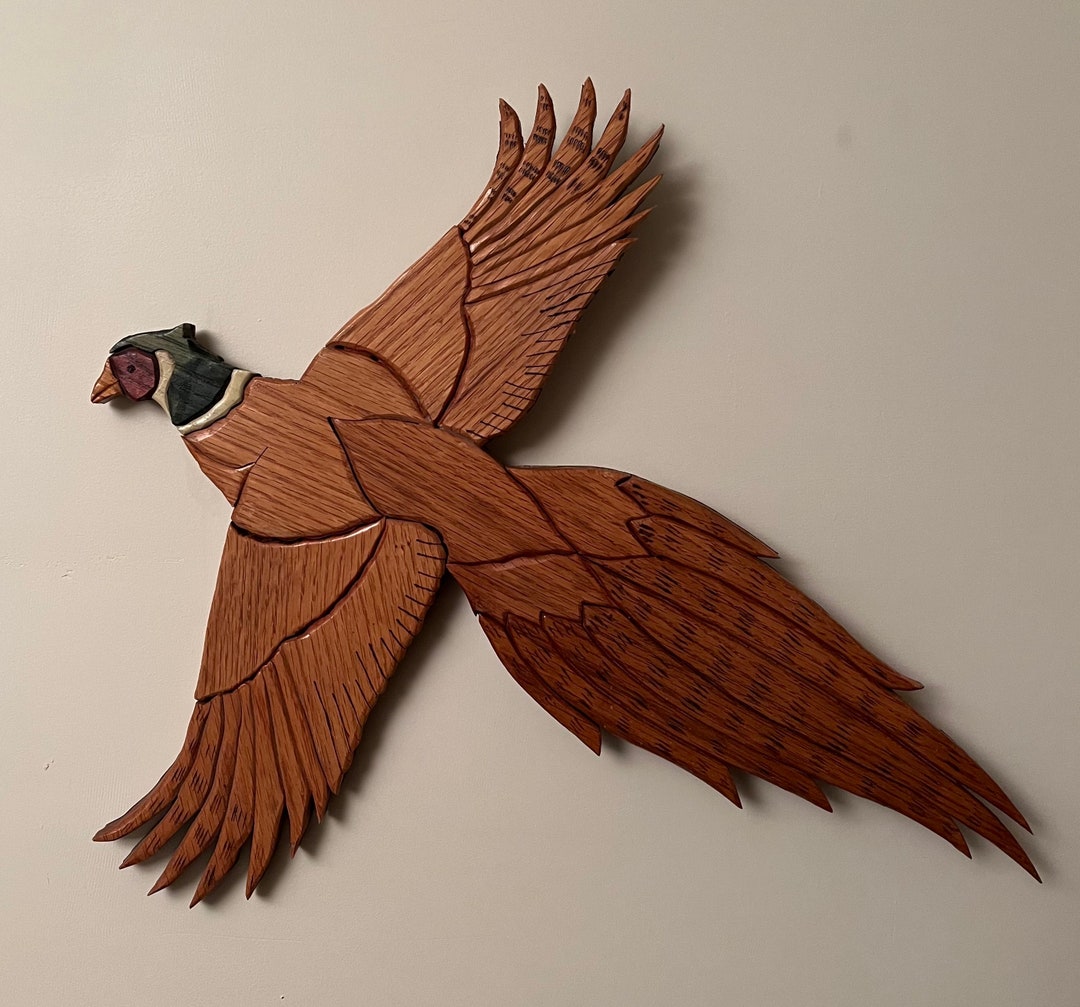 Handmade Wooden Scroll Art Pheasant Wall Decor - Etsy