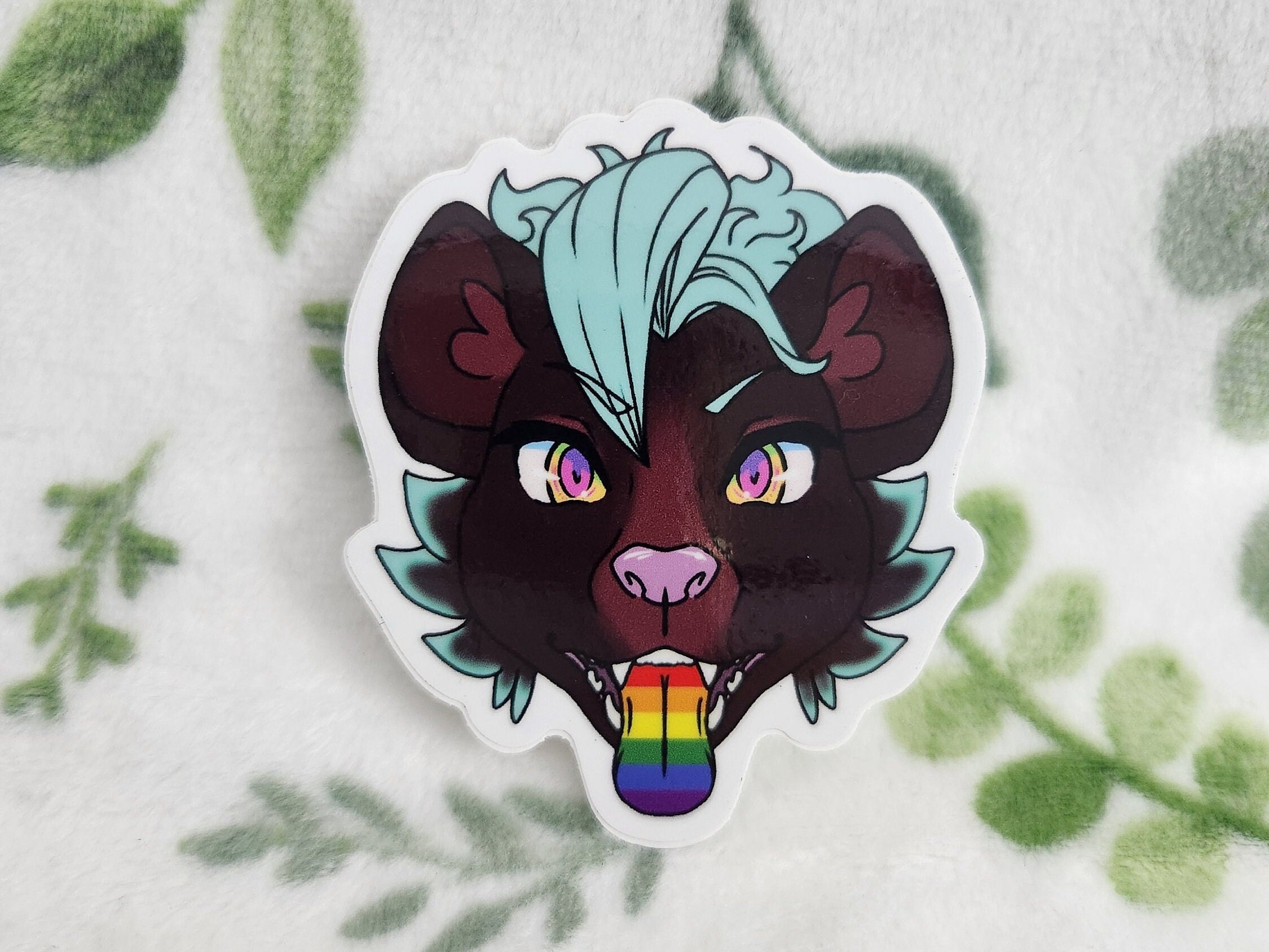 Pride Tongue Vinyl Sticker LGBTQ Furry Waterproof Decal - Etsy