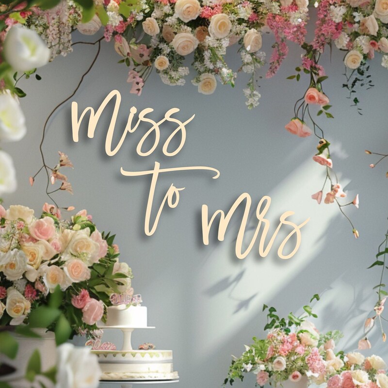 Miss to Mrs Sign - Etsy