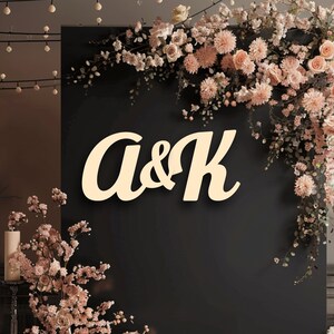 Wedding Initial Sign, Monogram Sign for Wedding, Initials Sign, Wood ...