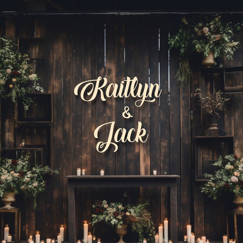 Wedding Name Backdrop - Etsy