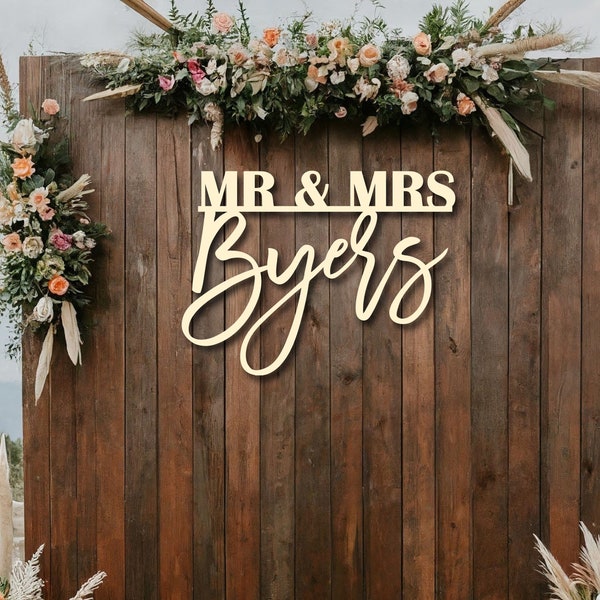 Mr and Mrs Wedding Signs - Etsy