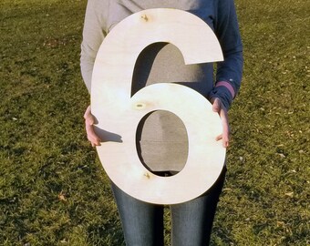 Large wood numbers | Etsy
