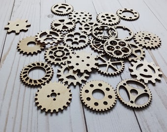 Laser Cut Wooden Gears, Size Interchangeable - Etsy