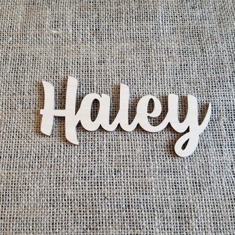 Nursery Name Sign Wood Name Sign Haley Sign Baby Wall Name - Etsy