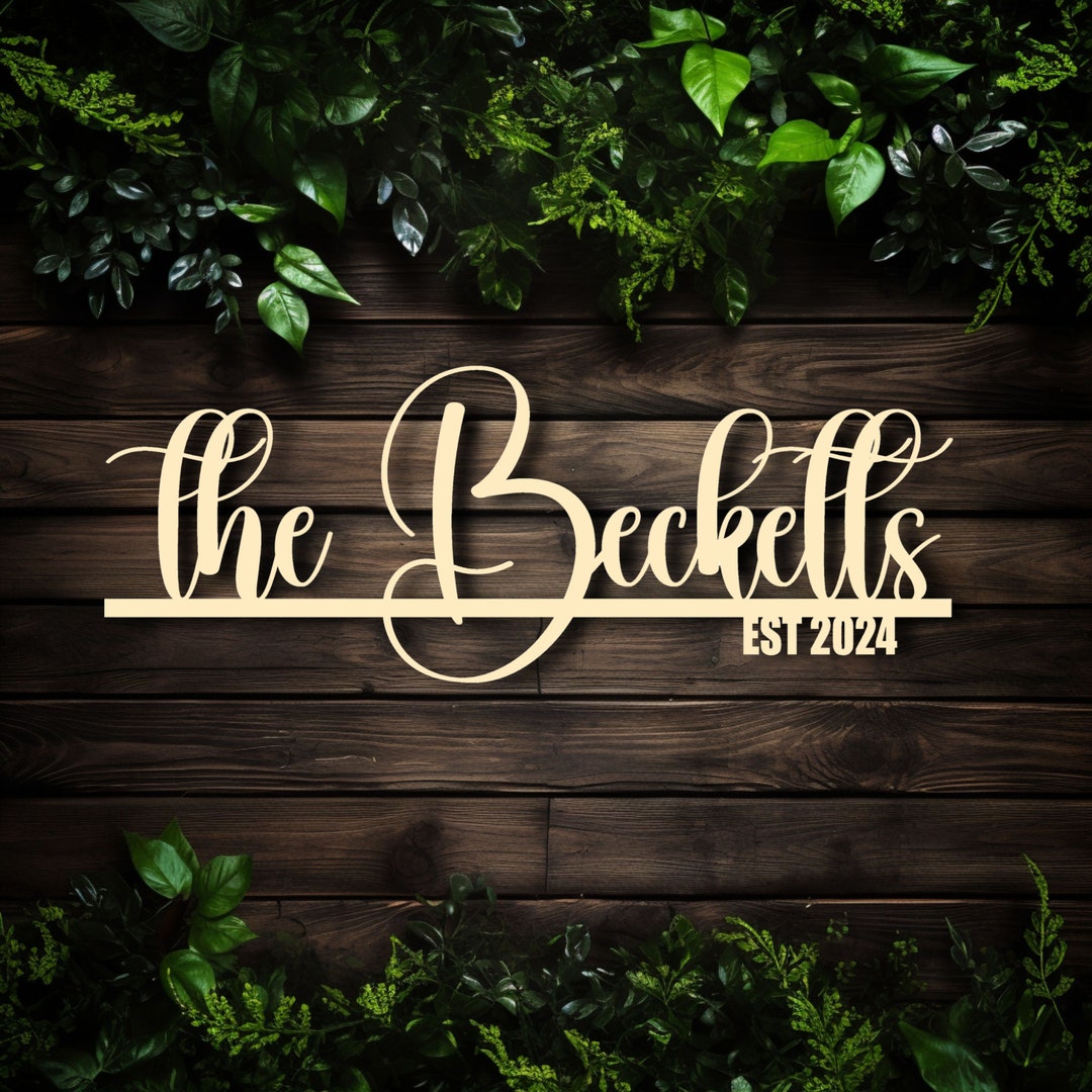 Established Wedding Sign, Last Name Sign, Established Sign, Family Est ...