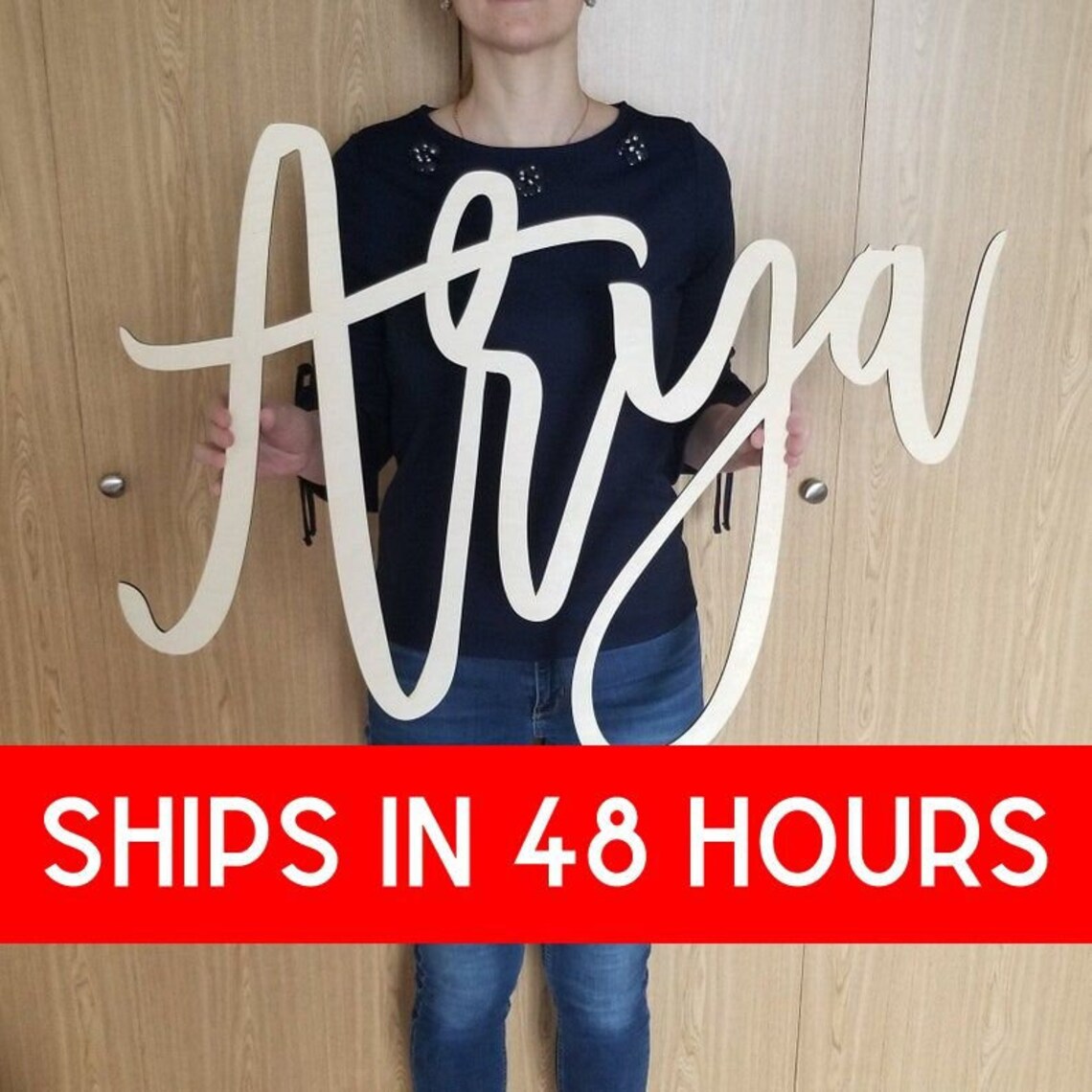 Nursery Name Sign Wood Name Sign Emily Sign Baby Wall Name | Etsy Canada