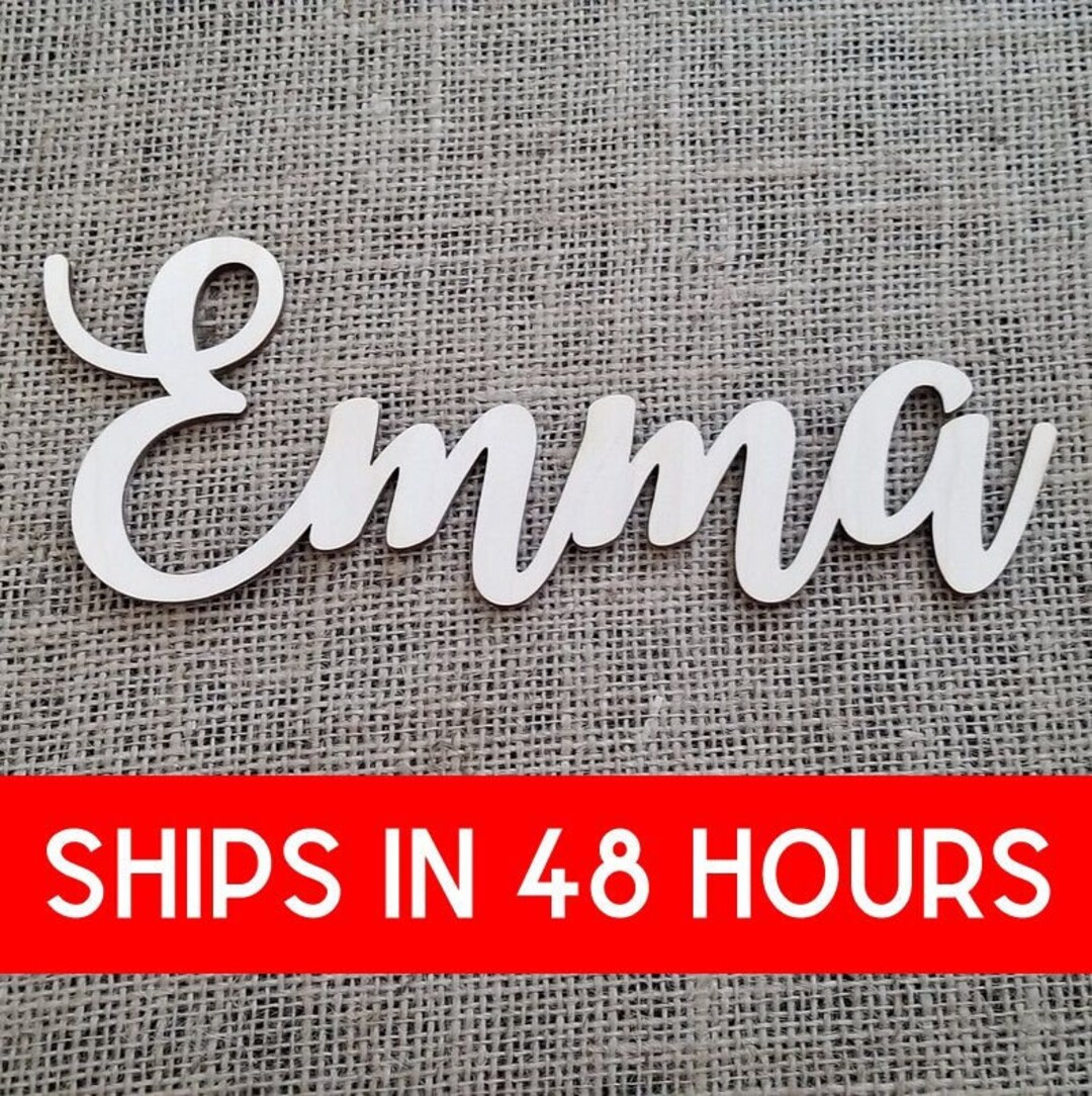 Nursery Name Sign Wood Name Sign Emma Sign Baby Wall Name - Etsy Canada