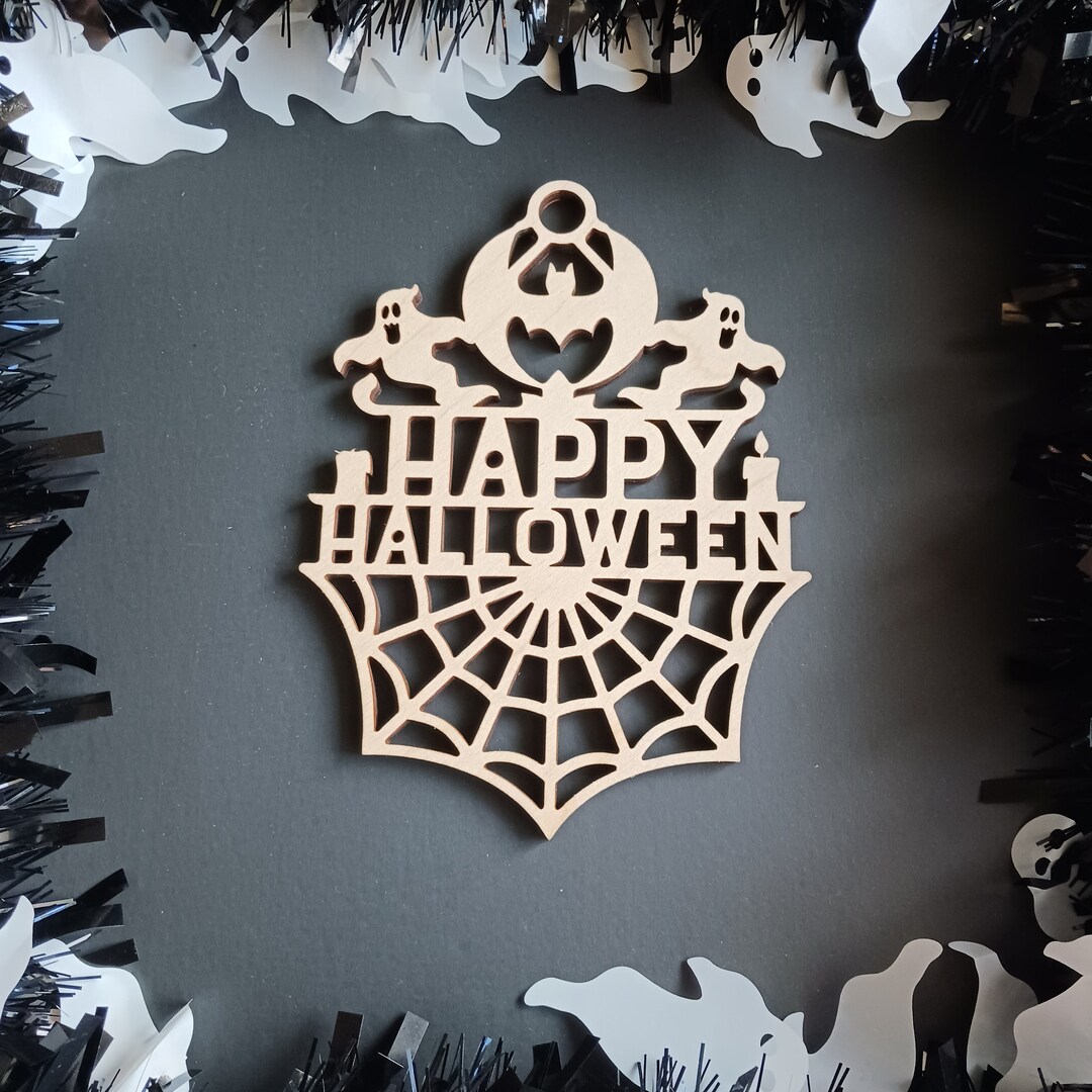 Happy Halloween Door Sign, Halloween Decoration, Halloween Wood Sign ...