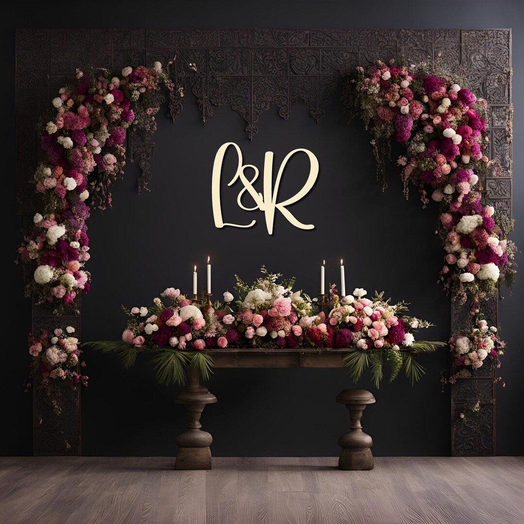 Wedding Initials Sign, Wood Name Initials, Wooden Initials, Wedding ...