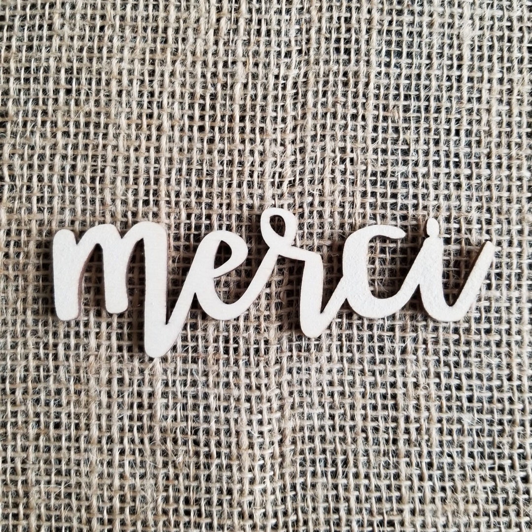 Merci Wooden Sign Pen Script Sign Wood Sign Wood Door Sign - Etsy