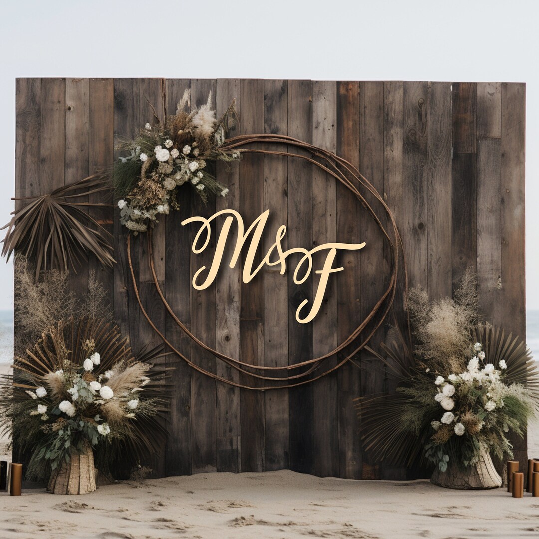 Wedding Initials Sign, Initial Wedding Sign, Wood Monogram Sign ...