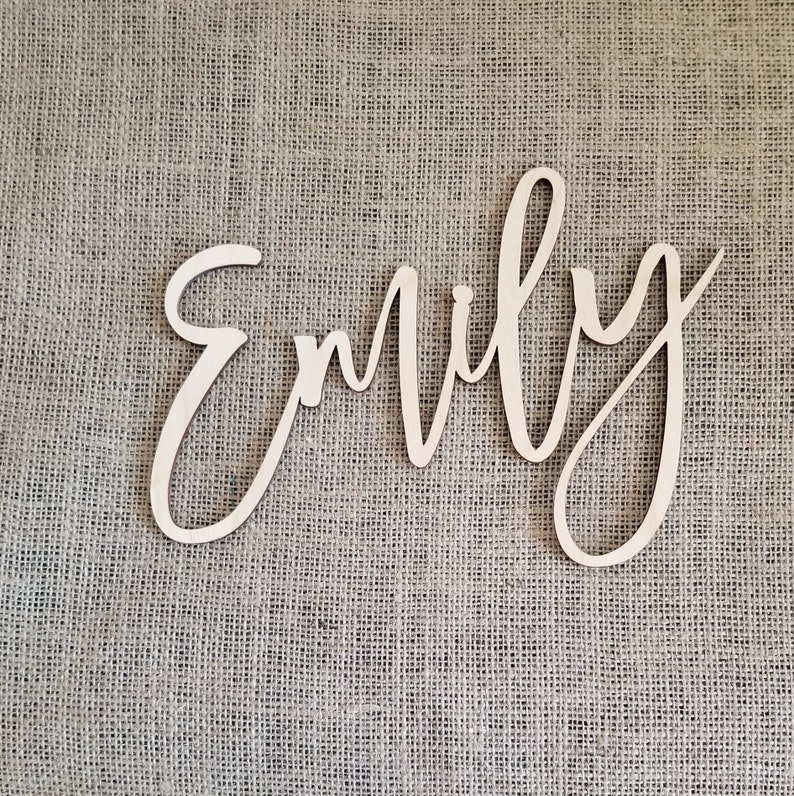 Nursery Name Sign Wood Name Sign Emily Sign Baby Wall Name - Etsy