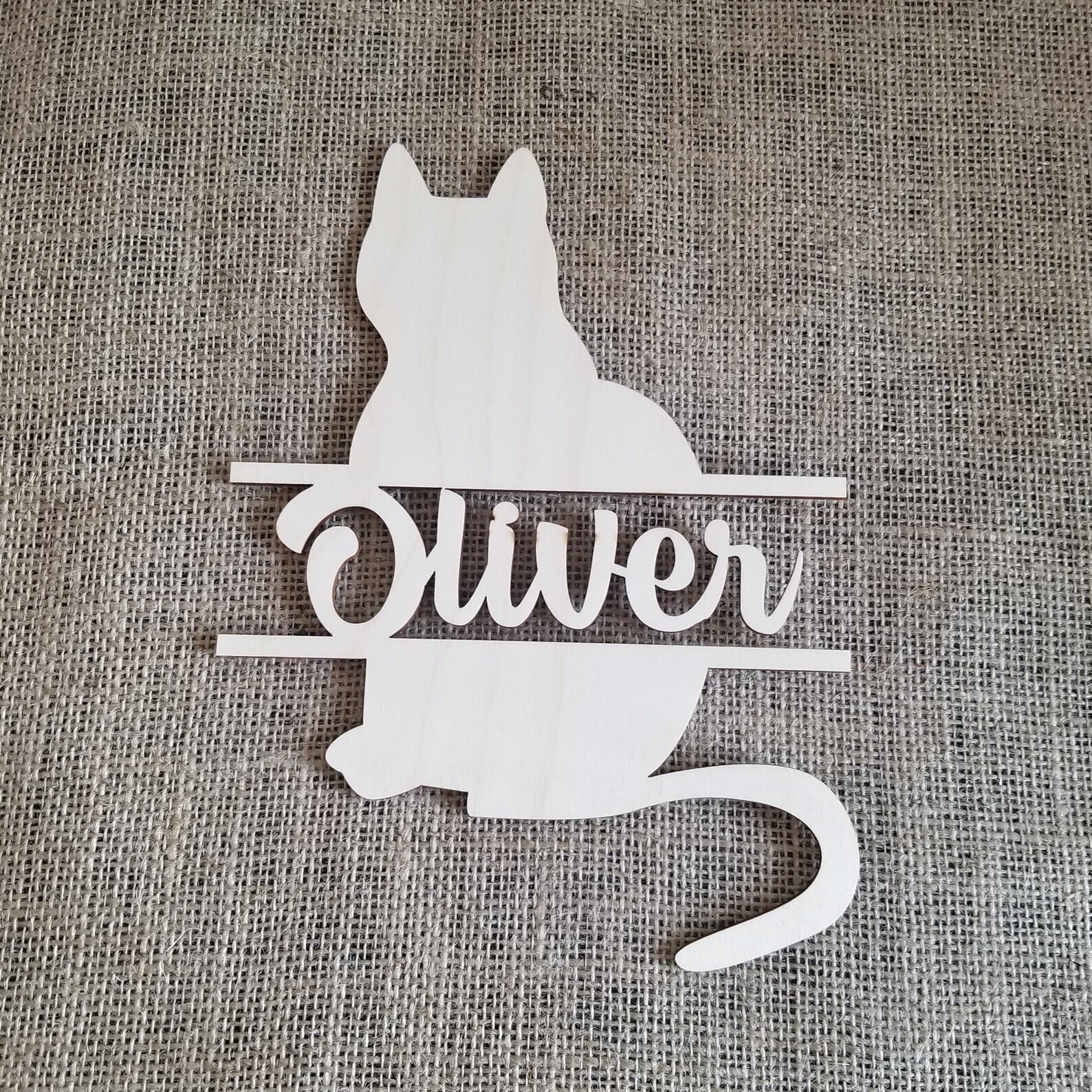 Cat Name Sign Wood Wall Art Pet Decor Cat Lover Gift | Etsy