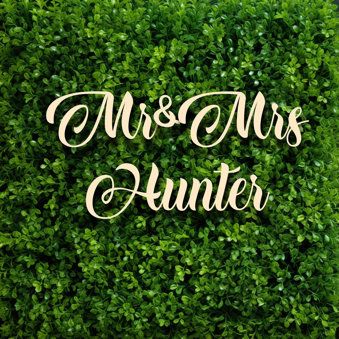 Mr and Mrs Sign, Family Name Sign, Wedding Name Sign, Last Name Sign ...