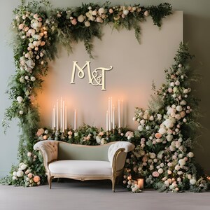 Wedding Monogram, Bride Groom Initials, Initials, Backdrop Wood Sign ...