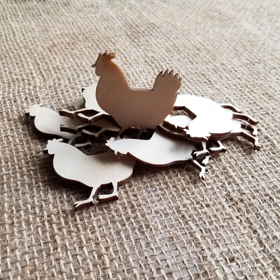 50 pcs Wooden Chickens Chicken Shapes Wood Chickens | Etsy