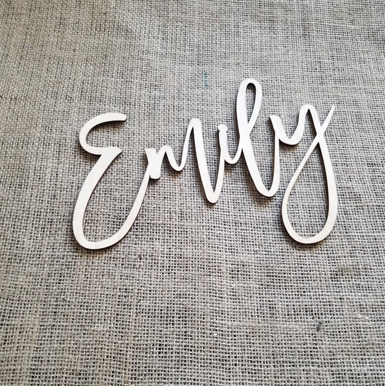 Nursery Name Sign Wood Name Sign Emily Sign Baby Wall Name - Etsy