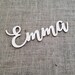Nursery Name Sign, Wood Name Sign, Emma Sign, Baby Wall Name, Wooden ...