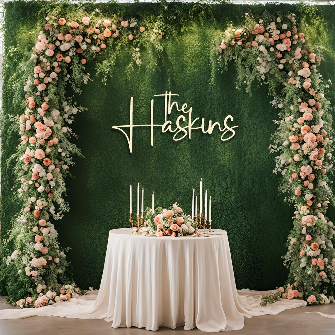 Family Name Wood Sign, Gift Sign Anniversary, Family Wedding Sign, Last ...