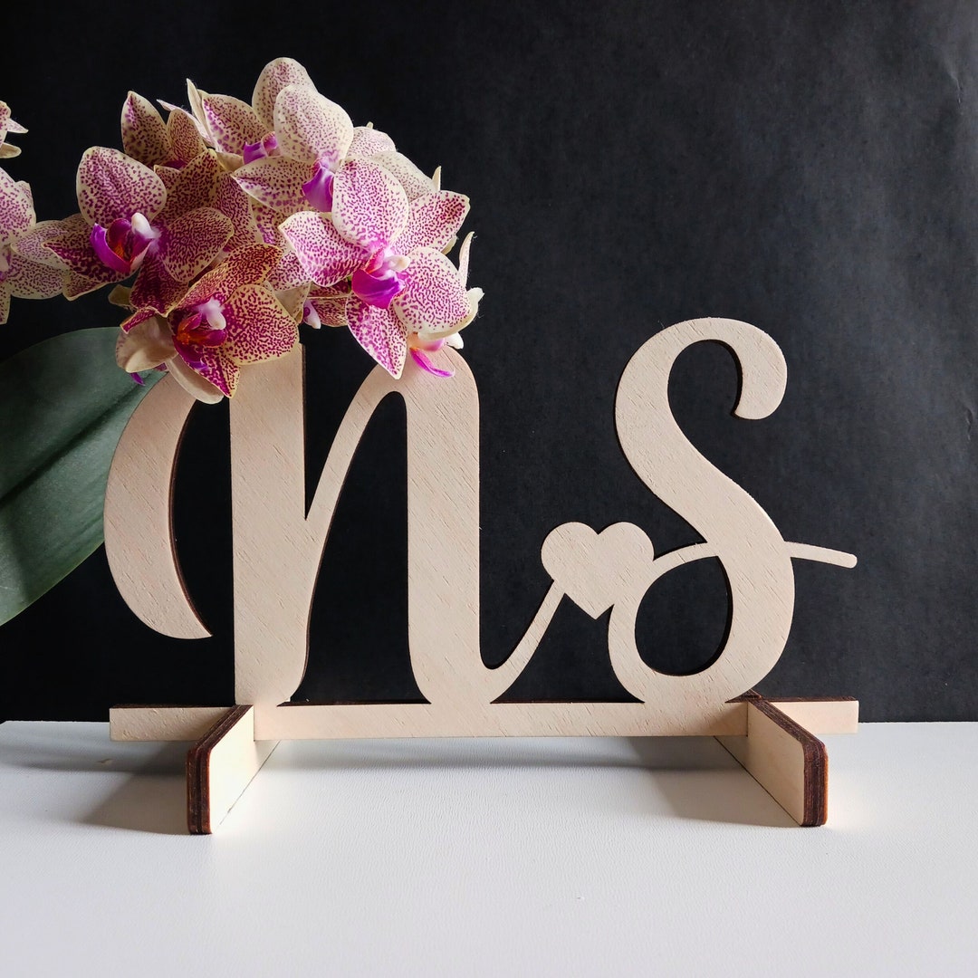 Wedding Initial Sign, Head Table Wedding Sign, Wood Initials, Custom ...