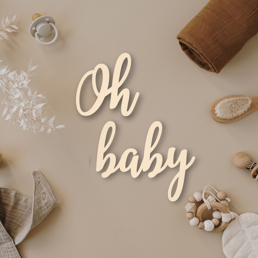 Oh Baby Sign, Baby Shower Decor, Modern Baby Shower, Baby Announcement ...