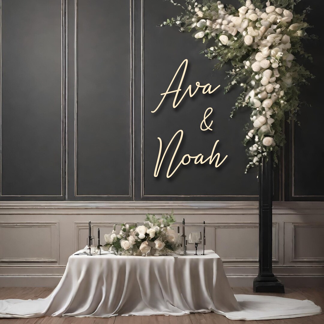 Couples Name Sign, Custom Wedding Sign, Engagement Party Sign, Wedding ...