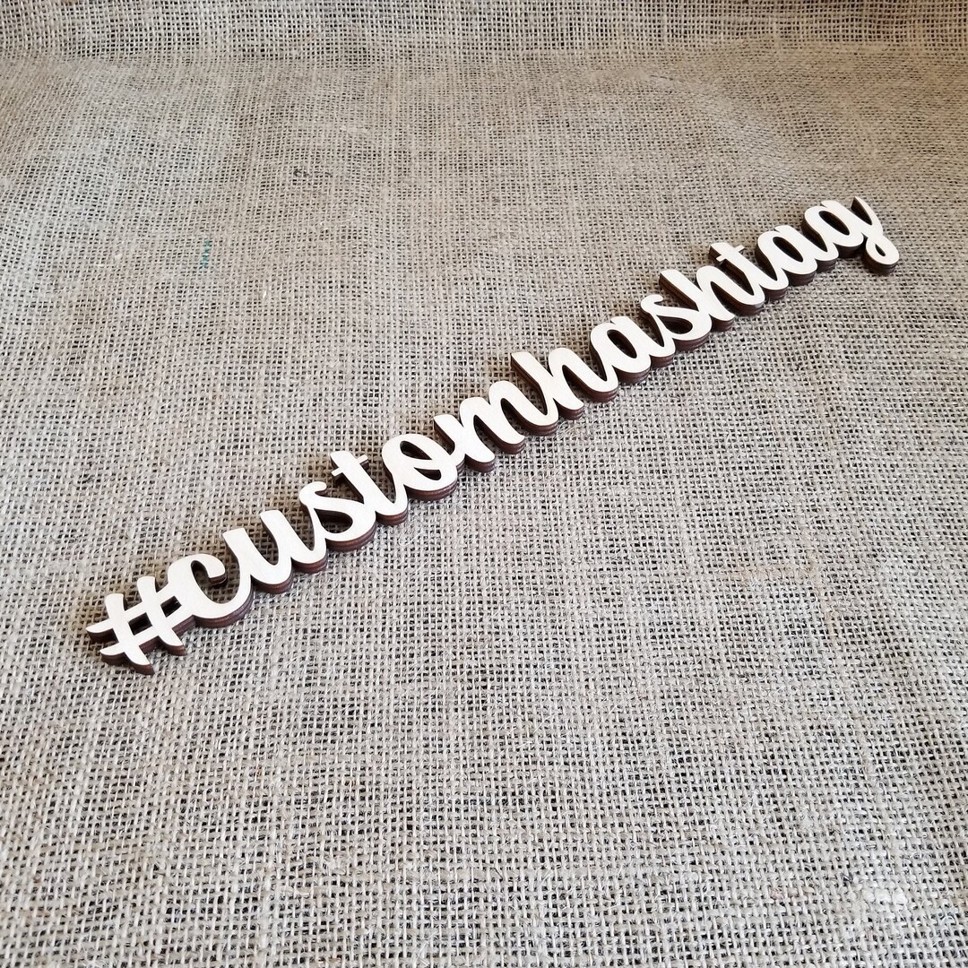 Custom Hashtag Sign, Party Hashtag Sign, Hash Tag Sign, Wedding Sig ...