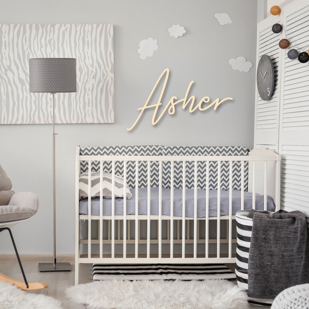 Baby Sign, Above the Crib Sign, Baby Name Cut Out, Custom Name Nursery ...