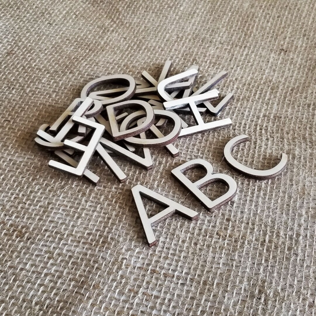1/8" Thick Letters - 10 Wooden Letters, Small Letters, Alphabet Letters ...