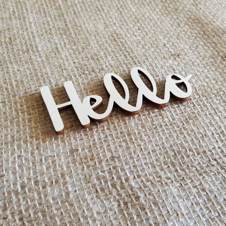 Hello Wooden Sign Hello Word Hello Sign Hello Wood Sign | Etsy