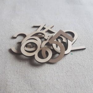 1/8 Thick Numbers Set of 10 Numbers, Wooden Numbers, Number Signs, Wood ...