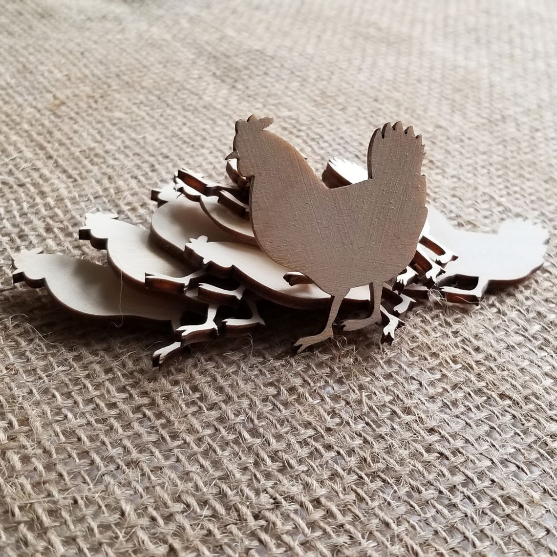 50 pcs Wooden Chickens Chicken Shapes Wood Chickens | Etsy