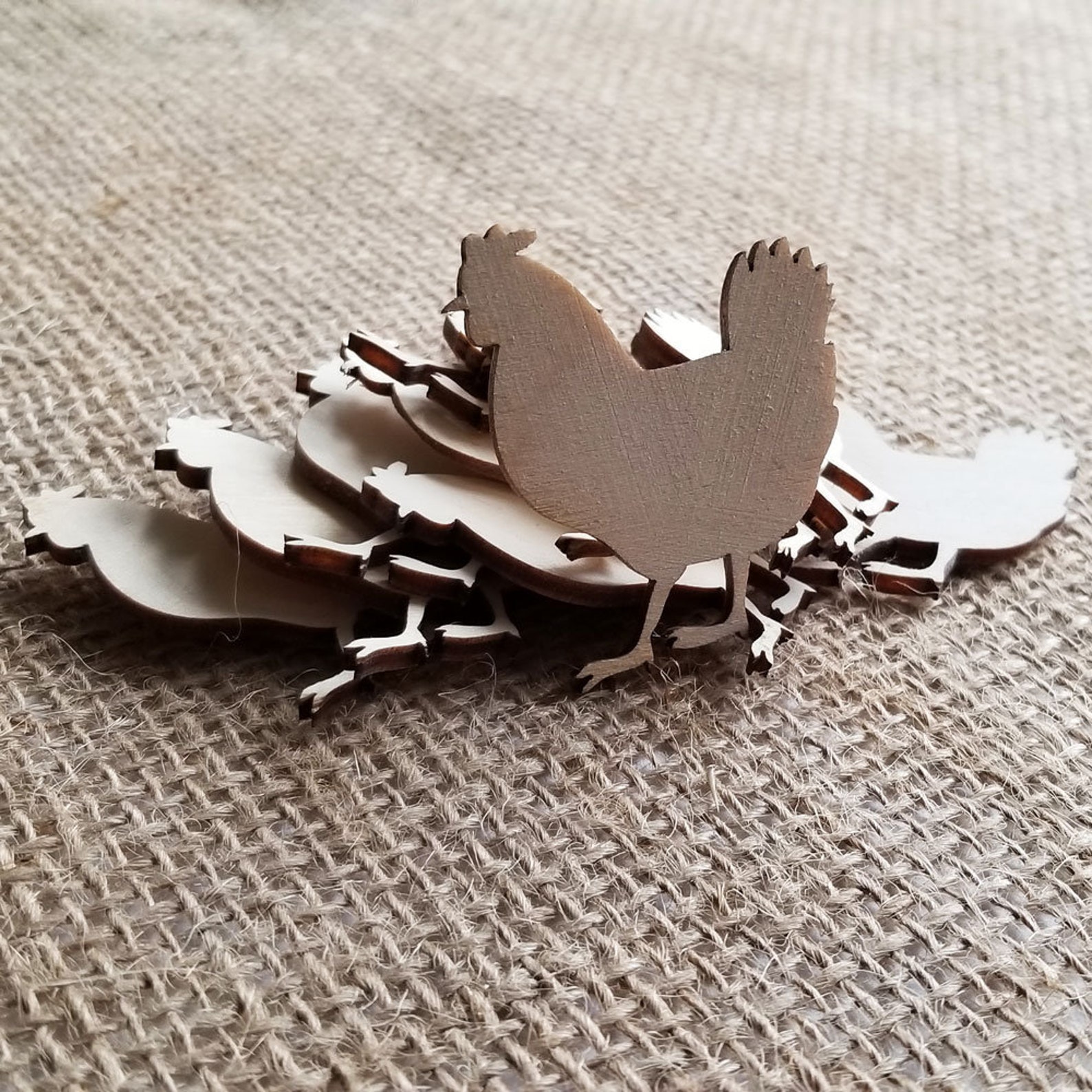 50 pcs Wooden Chickens Chicken Shapes Wood Chickens | Etsy