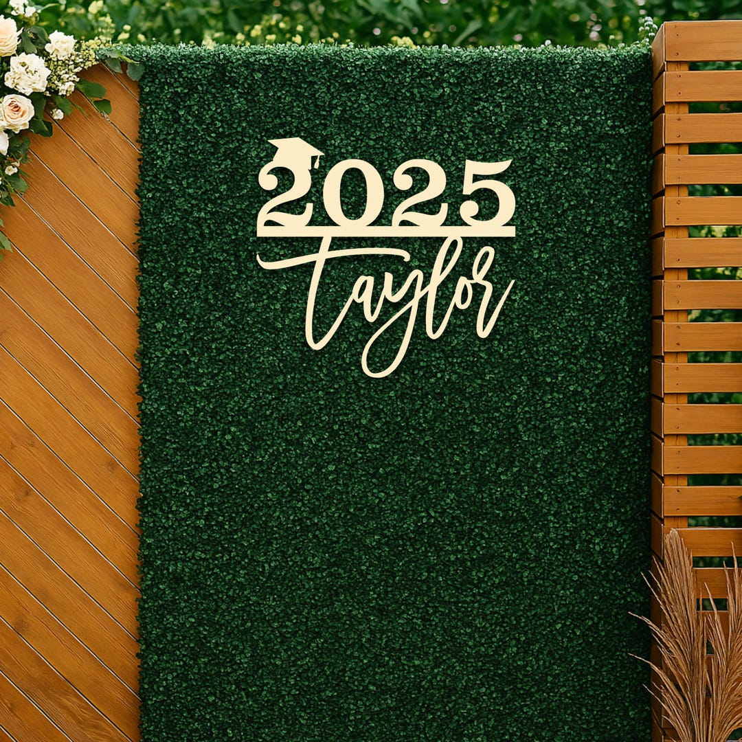 Grad Name Sign 2025, Graduation Party Decorations, Personalized 2025 ...