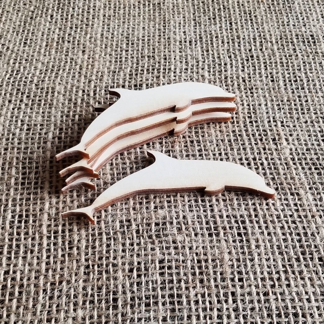 10 Pcs Wooden Dolphin, Dolphin Design, Dolphin Cutout, Dolphins for ...