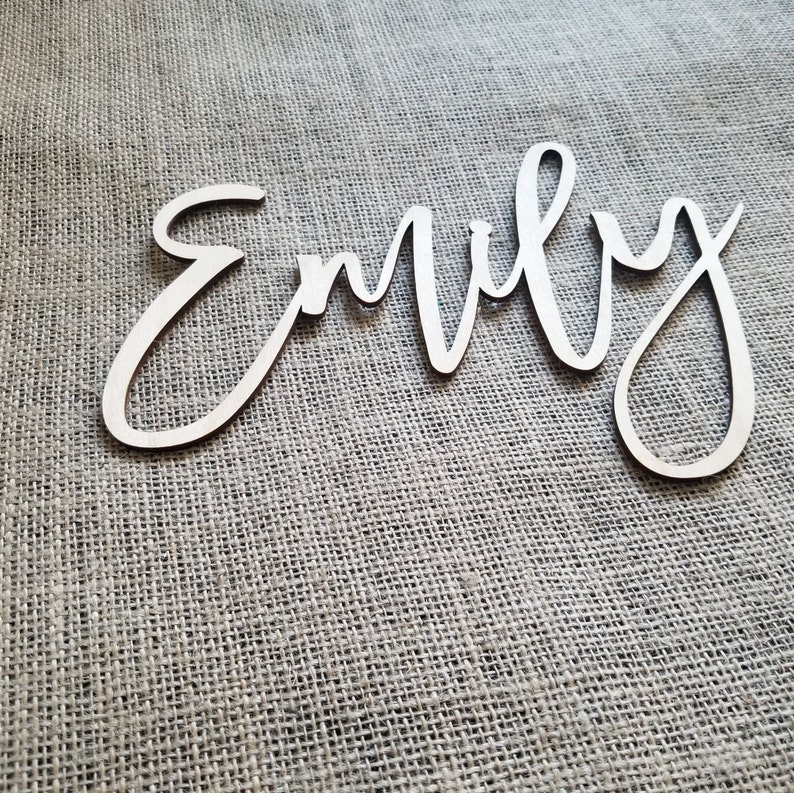 Nursery Name Sign Wood Name Sign Emily Sign Baby Wall Name - Etsy