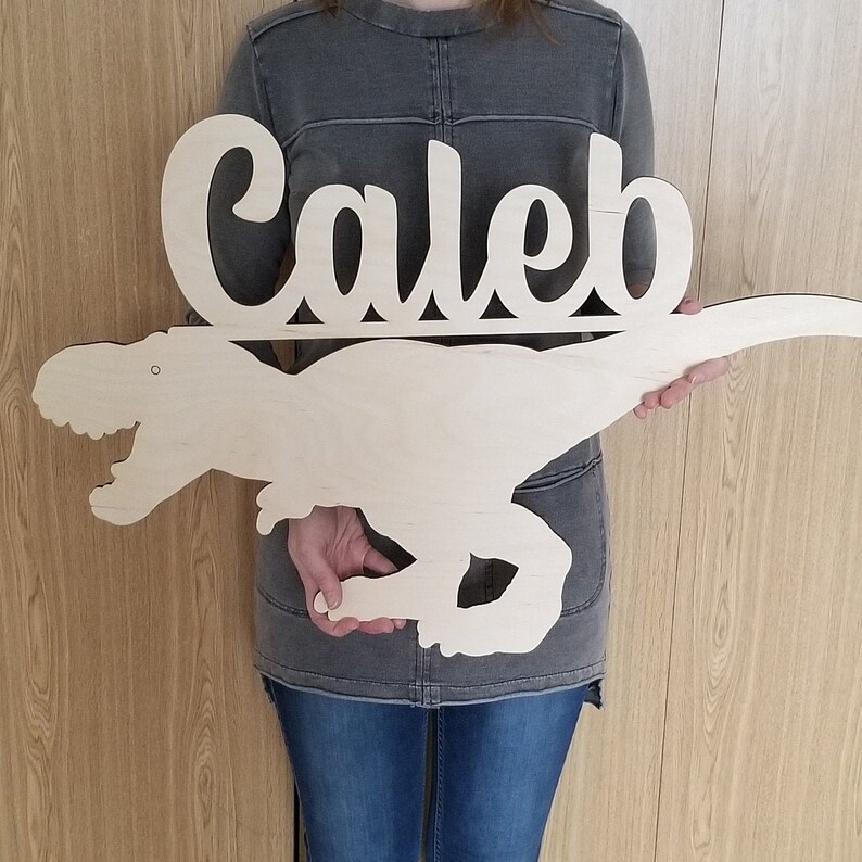 Dino Name Sign Personalized Name Sign Boys Name Sign - Etsy