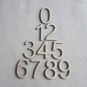 1/8 Thick Numbers Set of 10 Numbers, Wooden Numbers, Number Signs, Wood ...