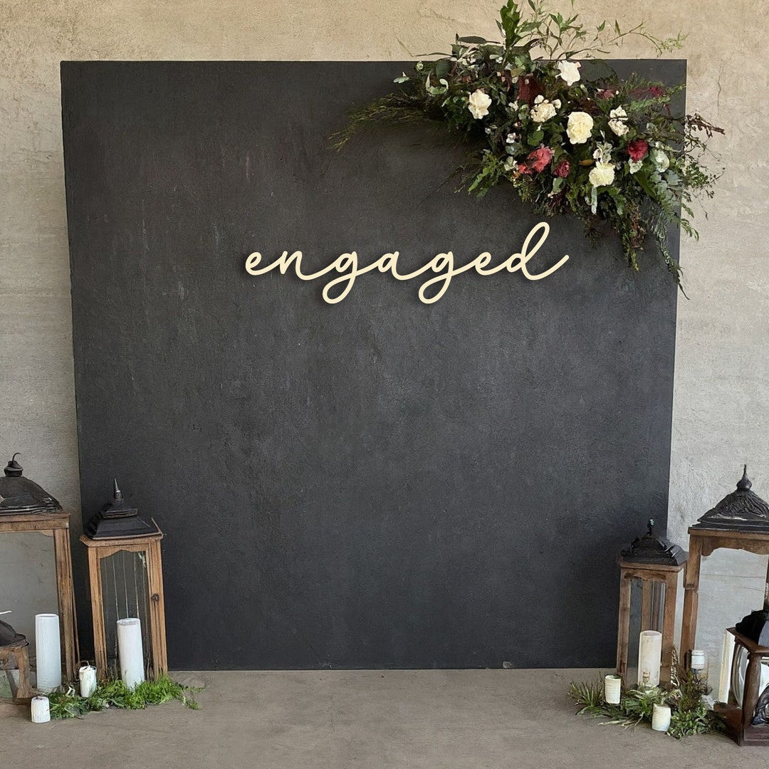 Engaged Sign, Engagement Party Sign, Wedding Engagement Party ...