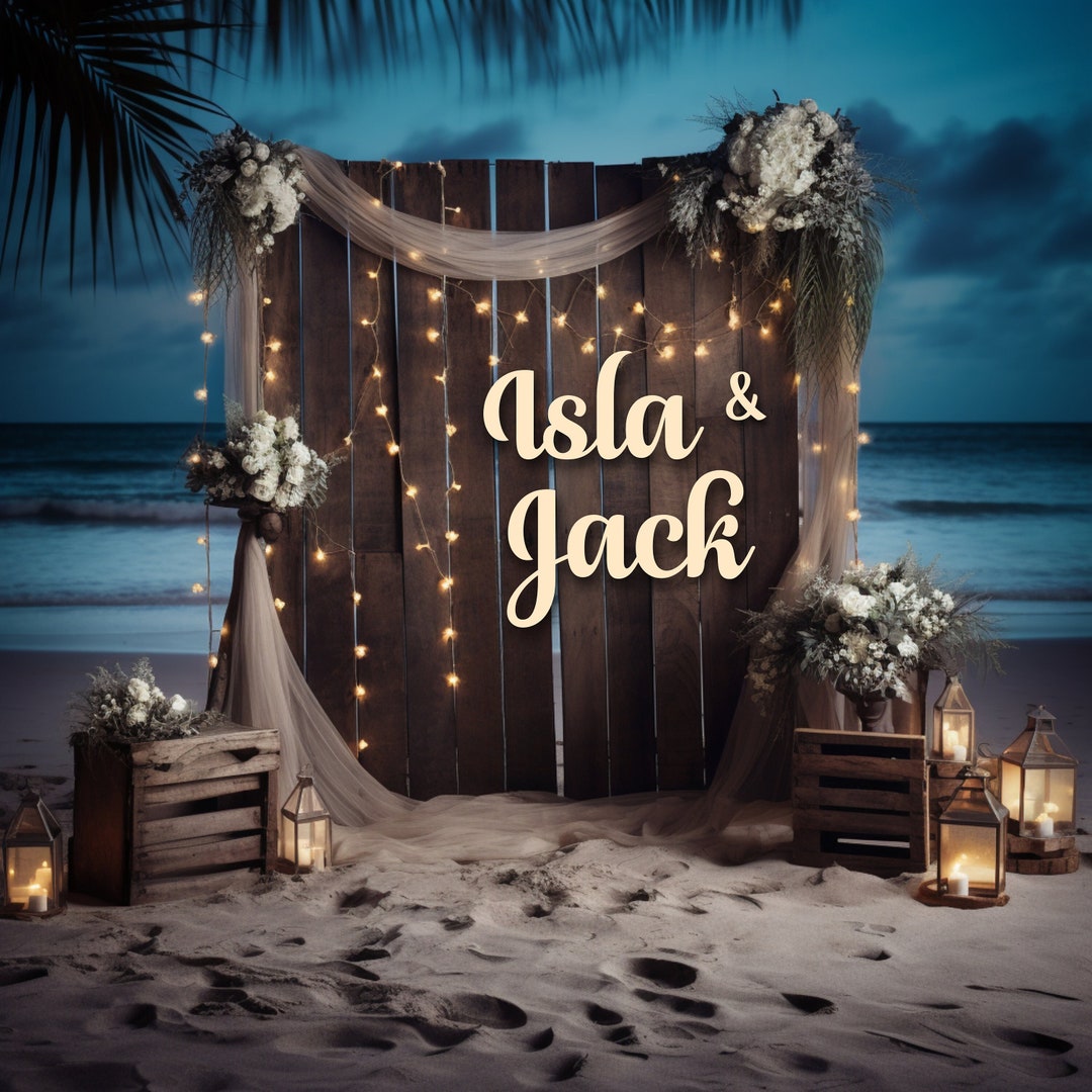 Couple Names Sign, Engagement Party Sign, Wedding Backdrop Signs ...