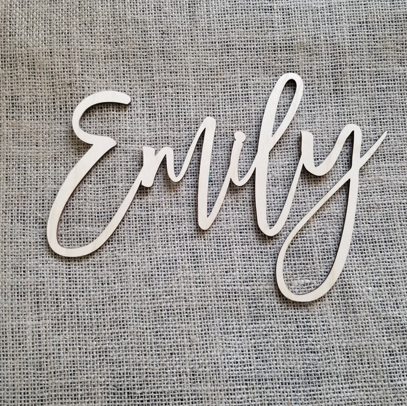 Nursery Name Sign Wood Name Sign Emily Sign Baby Wall Name - Etsy