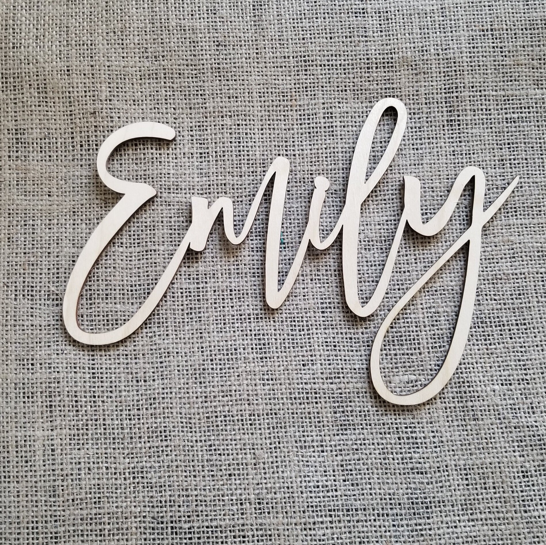 Nursery Name Sign Wood Name Sign Emily Sign Baby Wall Name | Etsy Canada