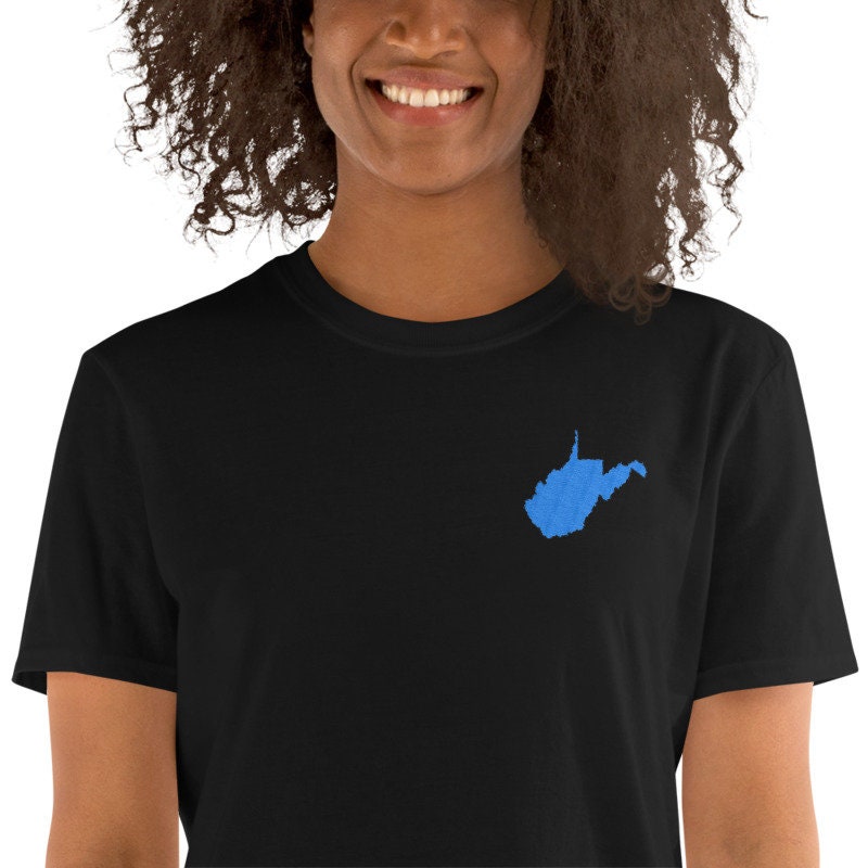 West Virginia Shirt Home State Embroidered Map - Etsy